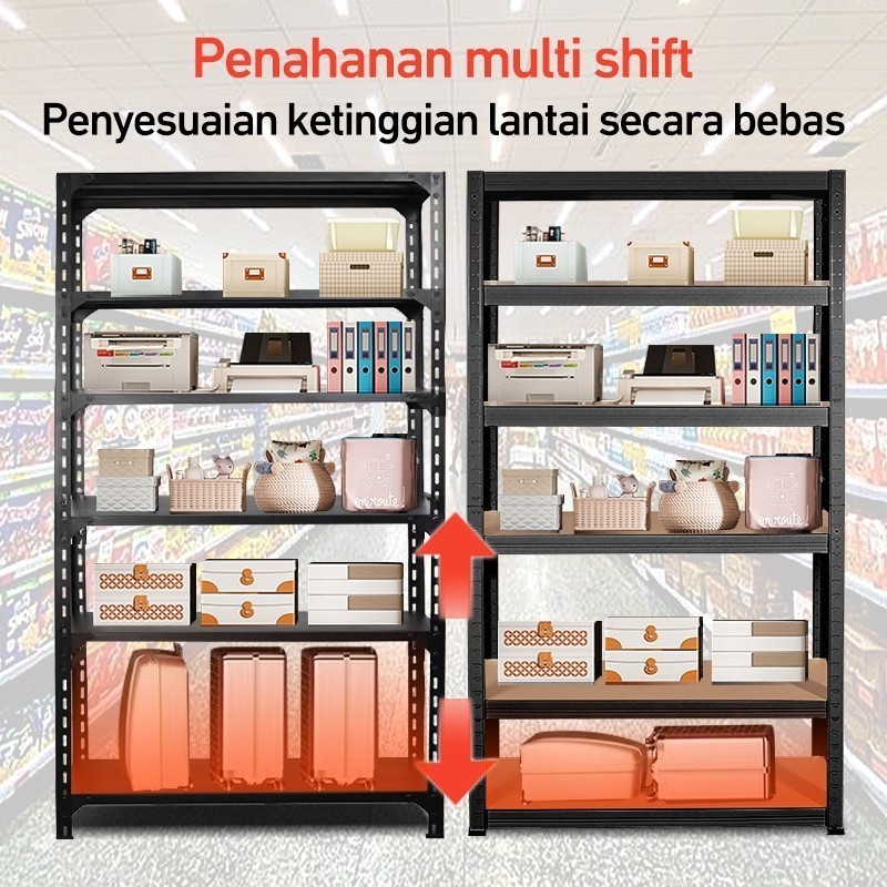 Jual Rak Besi Siku 5 Susun Rak Baru Tanpa Baut Rak Gudang Serbaguna Rak ...
