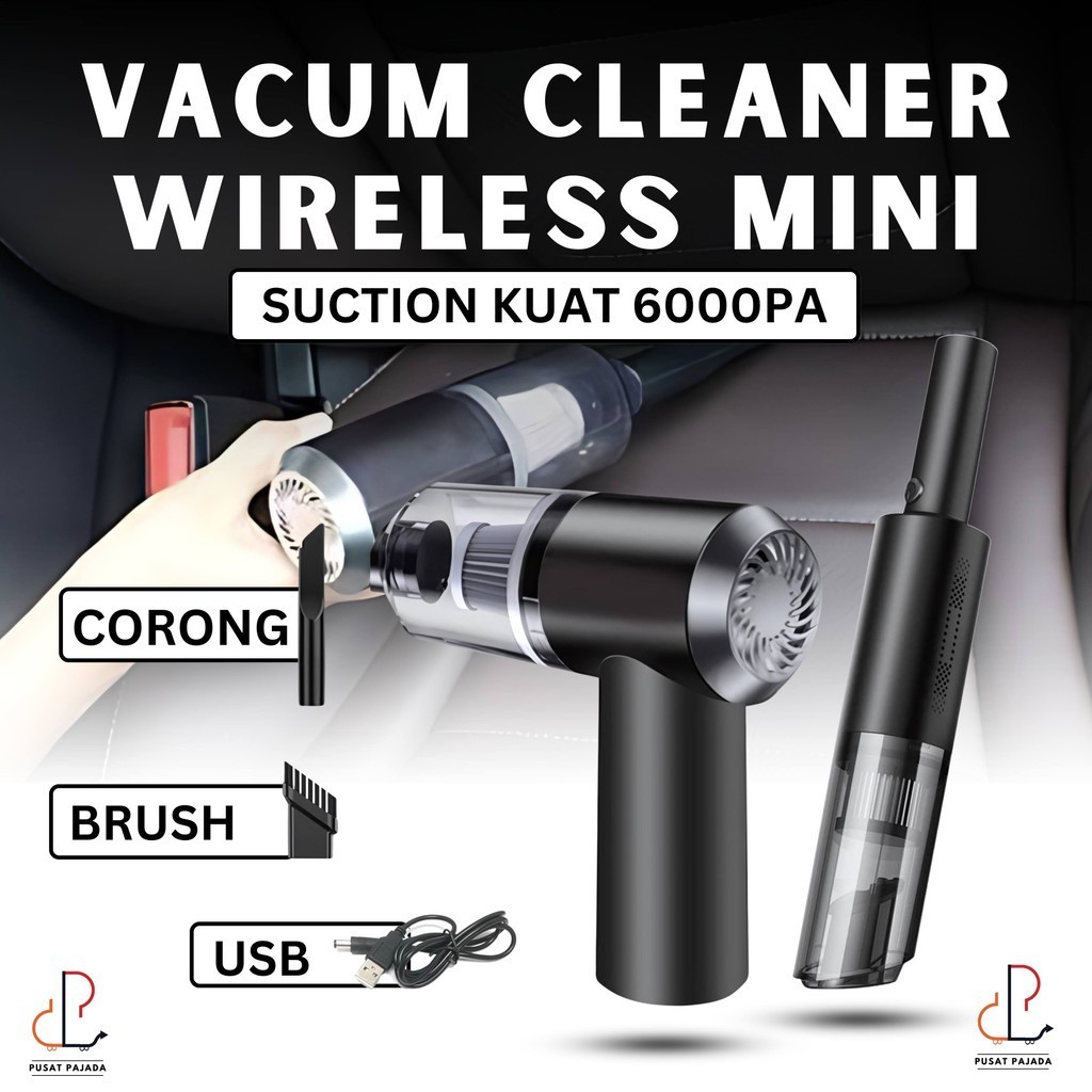 Jual Wireless Vacuum Cleaner Portable Vakum Vacum Debu Mini Mobil Rumah ...