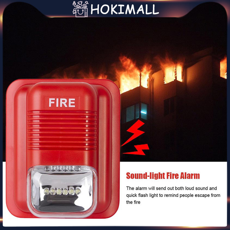 Jual Fire Alarm Warning Strobe Horn Alert Sirine Fire Alarm Siren Horn Strobe Sound & Light ...