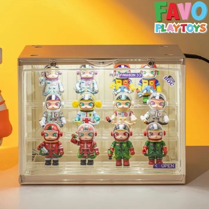 Jual 3 Layers Clear Acrylic With LED Light Blind Box Storage Display ...