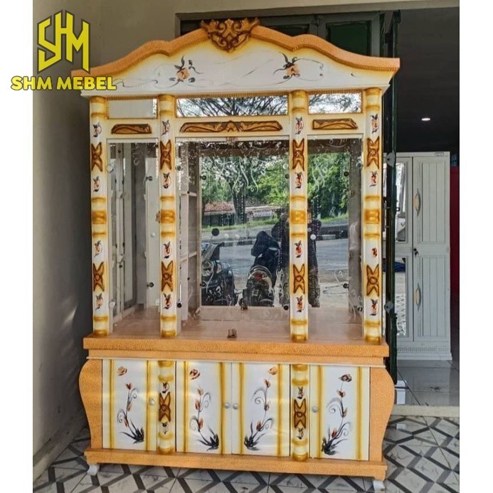 Jual MURAH Bufet Kristal Nadera 4 Pintu / Bufet Sekat Tamu / Buffet ...