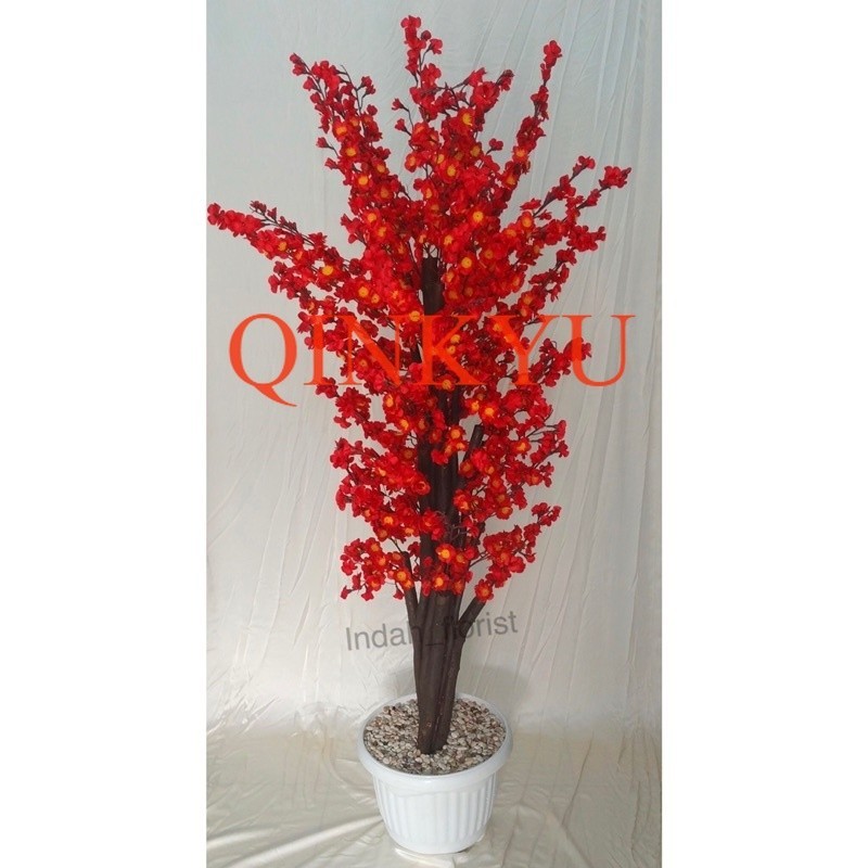Jual Pohon Hias Sakura Besar 160cm Pink/ Ungu/ Merah Artificial Bunga ...