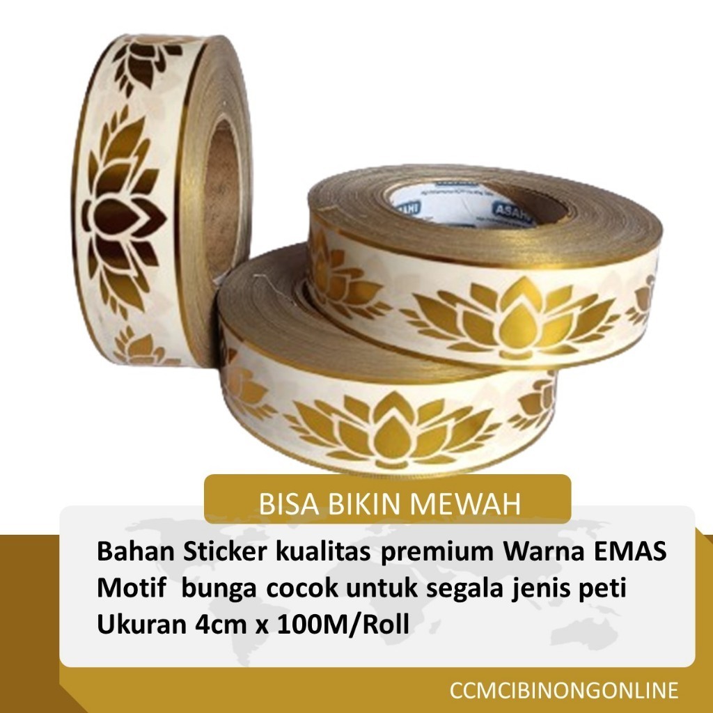 Jual STIKER TERATAI EMAS PREMIUM - TRANSFORMASI PETI BIASA JADI ELEGAN ...