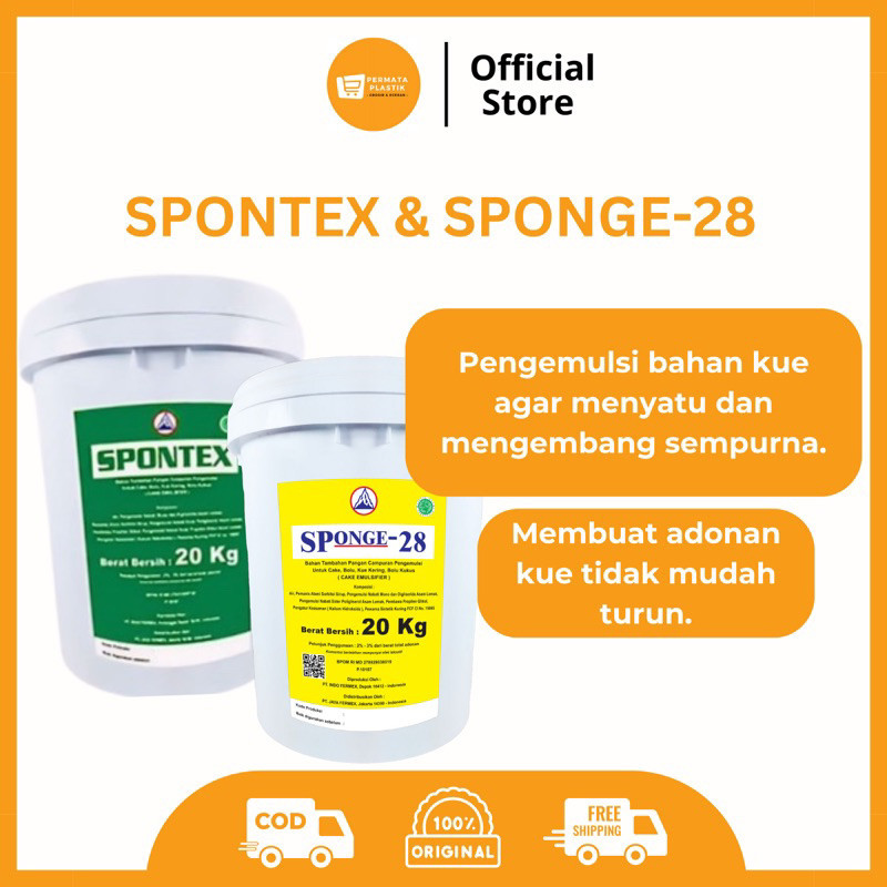 Jual Sp Spontex Sponge-28 Emulsifier Pengembang Kue Bolu | Shopee Indonesia