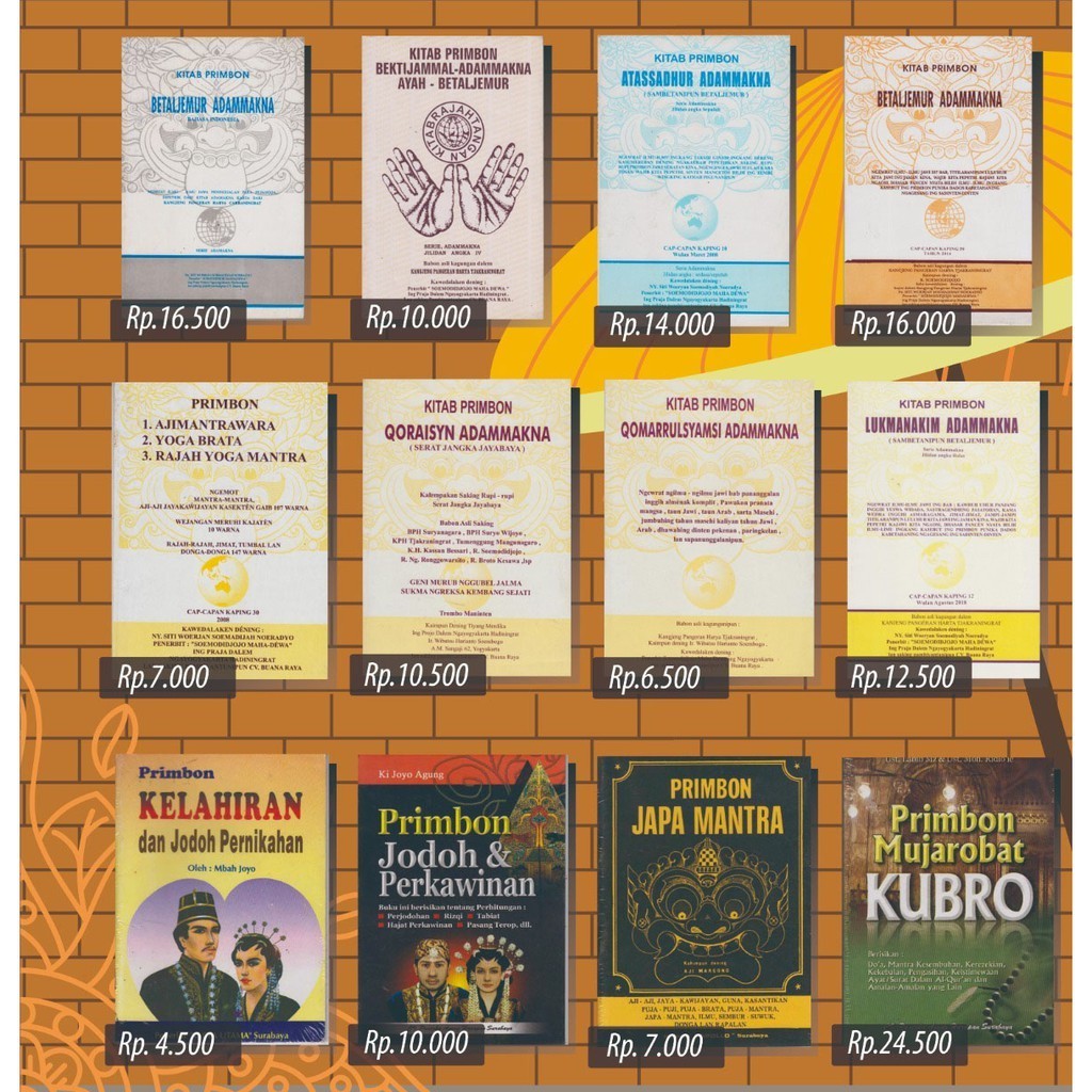 Jual Buku Kitab Primbon Jawa Kuno Terlengkap : Primbon Ajimantrawara ...