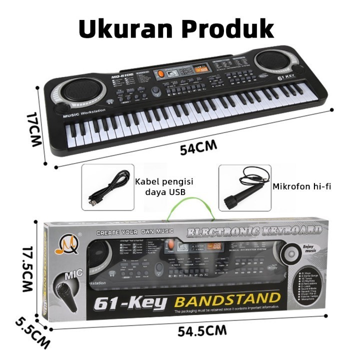 Jual Keyboard Piano Anak Piano Digital Piano Keyboard Electronic 61 ...