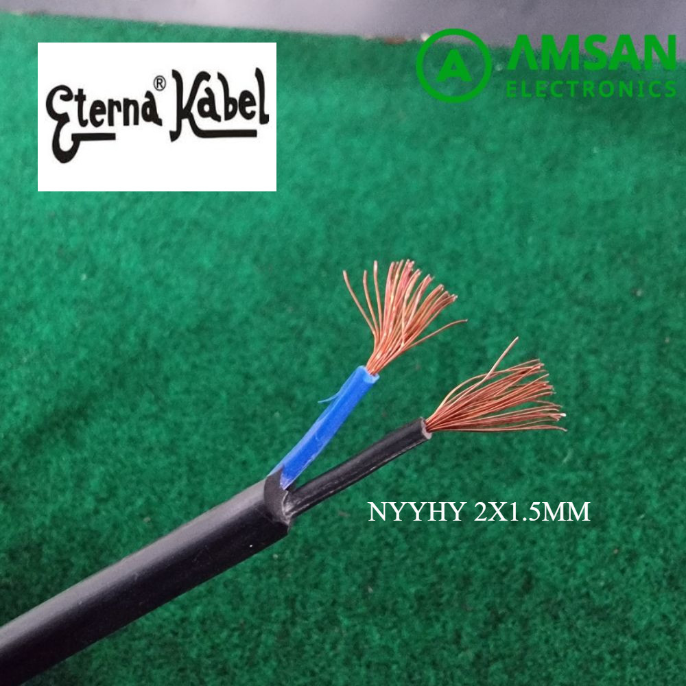 Jual NYYHY 2X1.5mm ETERNA Kabel Serabut isi 2 Eceran Per Meter Untuk Kabel Rol Stop Kontak ...