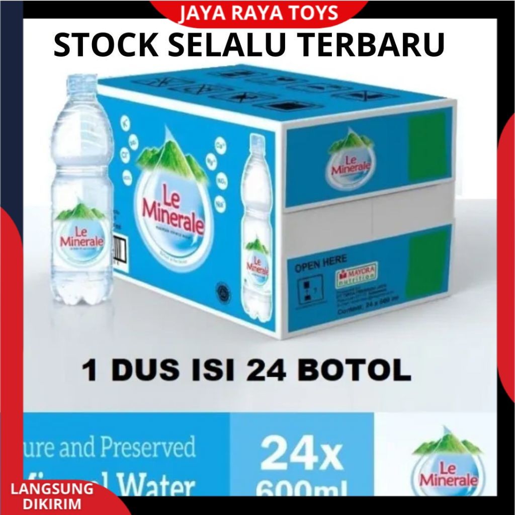 Jual PROMO Air Mineral LE MINERALE LEMINERAL 600 ML Isi 24 Botol PER ...