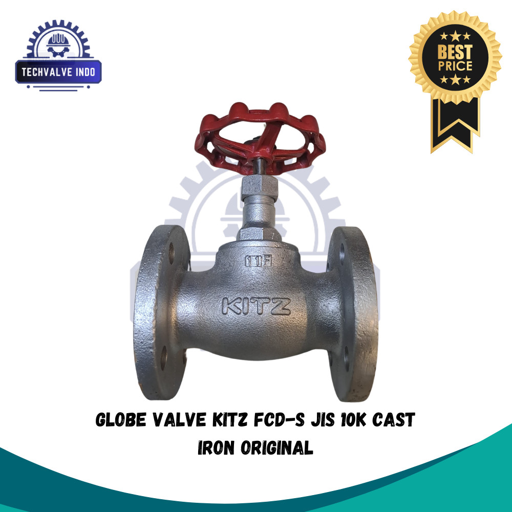 Jual GLOBE VALVE KITZ 1" INCH JIS 1OK TYPE FCD-S CAST IRON ORIGINAL | Shopee Indonesia