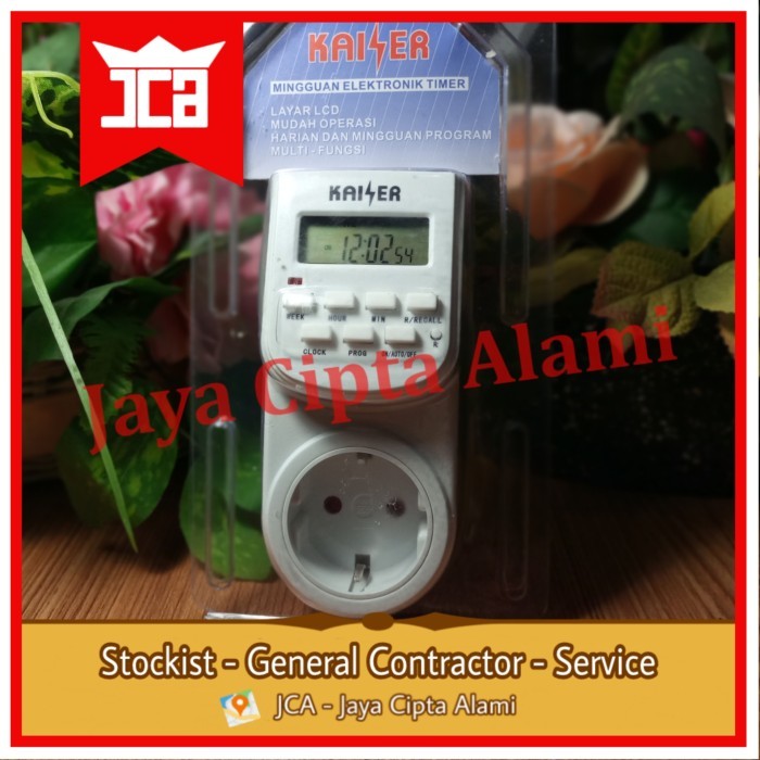 Jual Timer Digital 24 Jam KAISER lampu aquarium stop kontak listrik ...