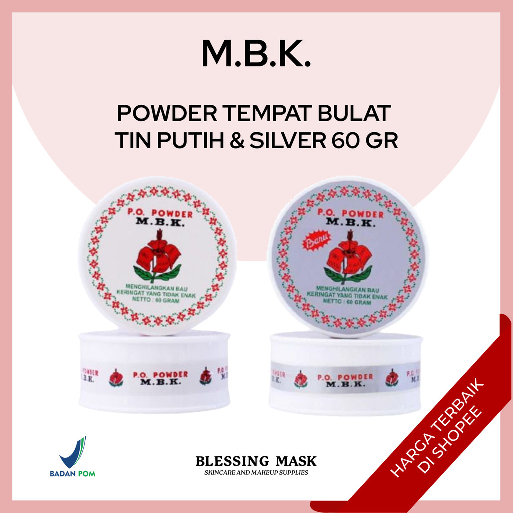 Jual M.B.K MBK Tin Putih/Silver 60gr | Powder Bedak Ketiak | Deodorant ...