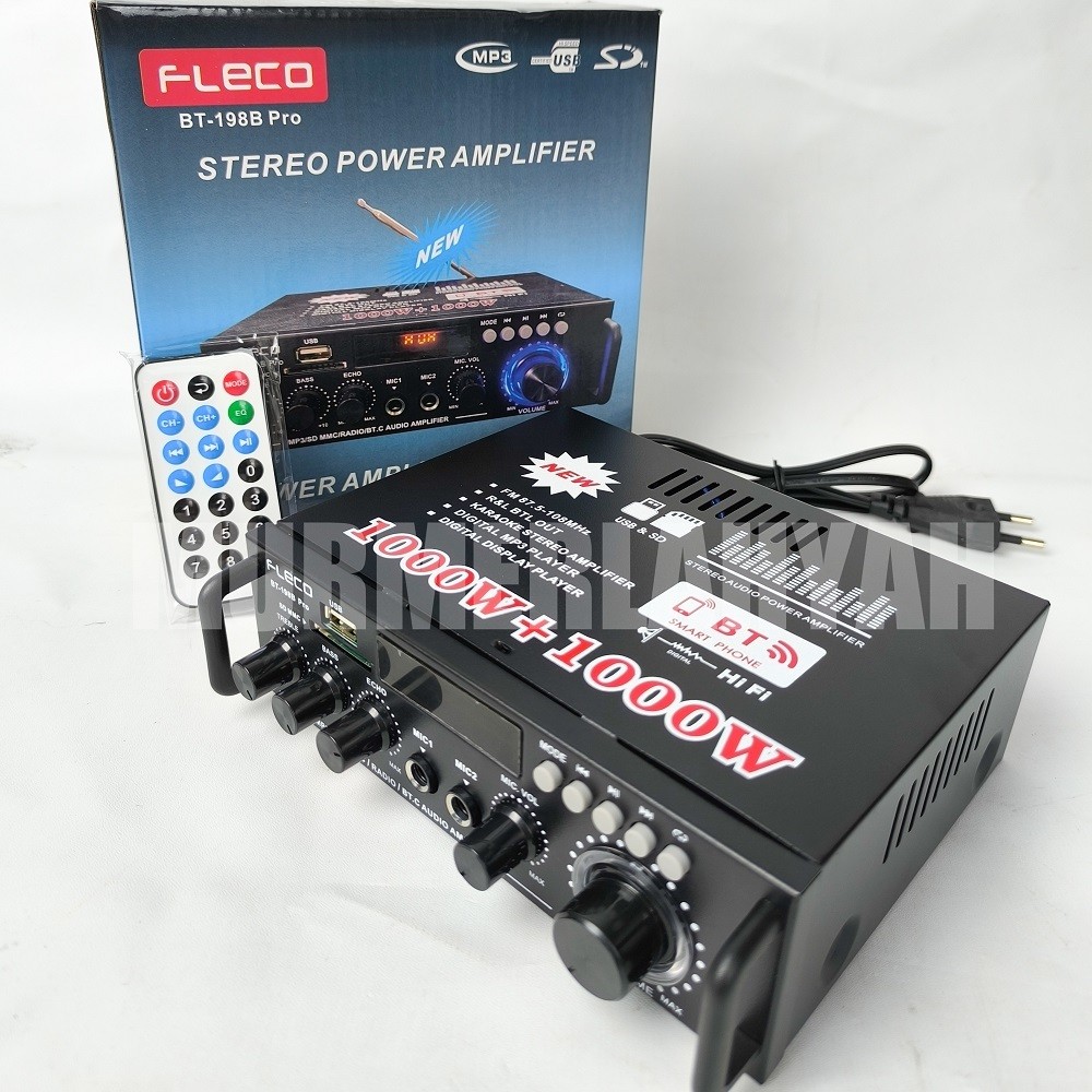 Jual POWER AMPLIFIER FLECO BT-198B PRO/ AMPLIFIER BLUETOOTH / AMPLIFIER ...