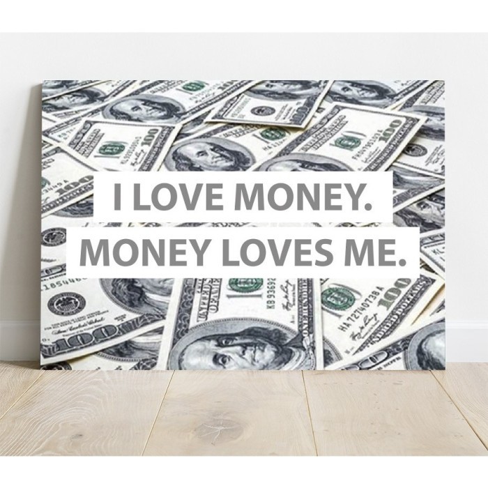 Jual Poster I Love Money Loves Me Aku Cinta Uang Mencintai Duit Quote ...