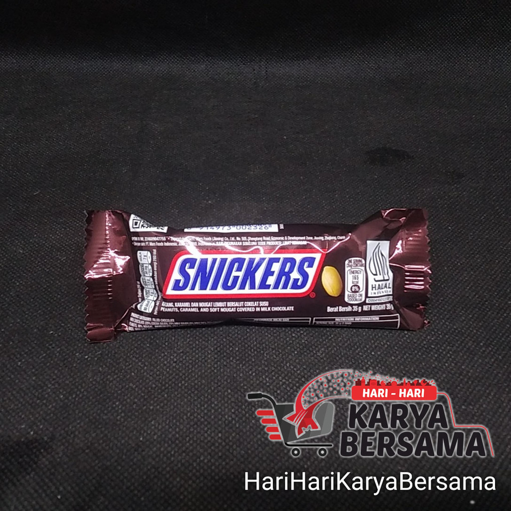 Jual MAKANAN RINGAN CHOCOLATE SNICKERS COKELAT PEANUT ORIGINAL 35GR ...