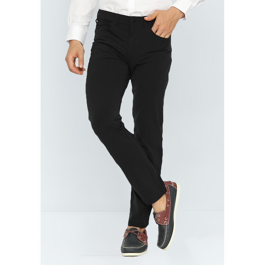 Jual Jobb Active Zach Celana Panjang Pria Modern Slim Fit Dark Black ...