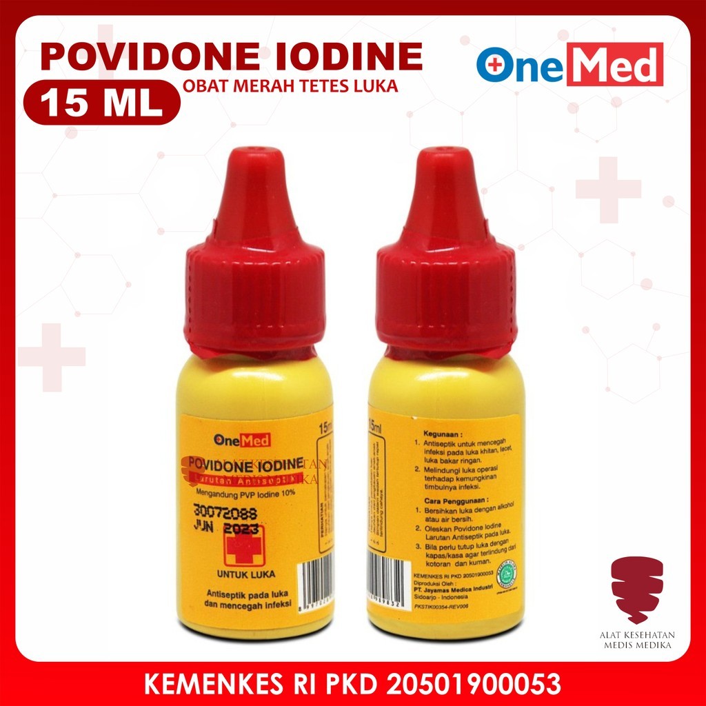 Jual Povidone Iodine 10% 15ML Obat Tetes Luka Merah Peralatan 15 P3K ...
