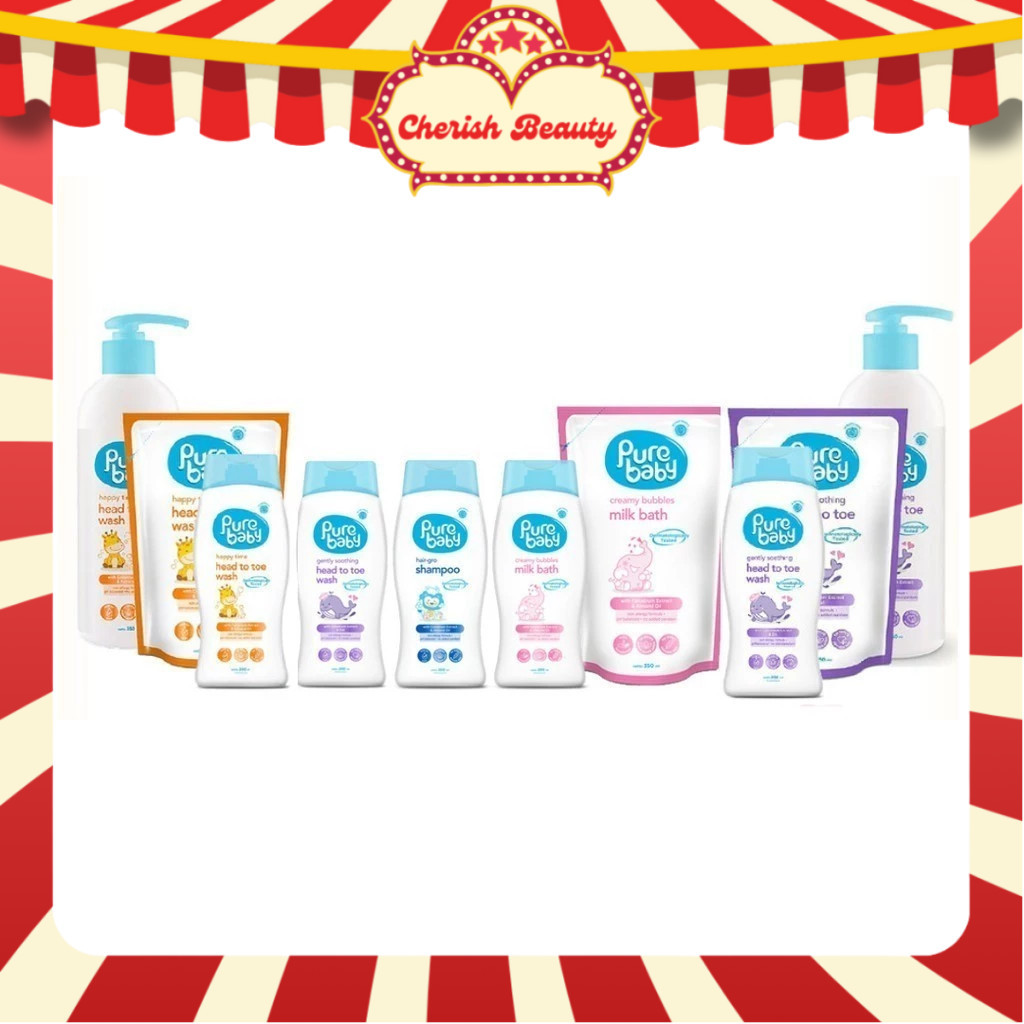 Jual PURE BABY hair grow Shampoo Hai r& Body refill wash rash diaper ...