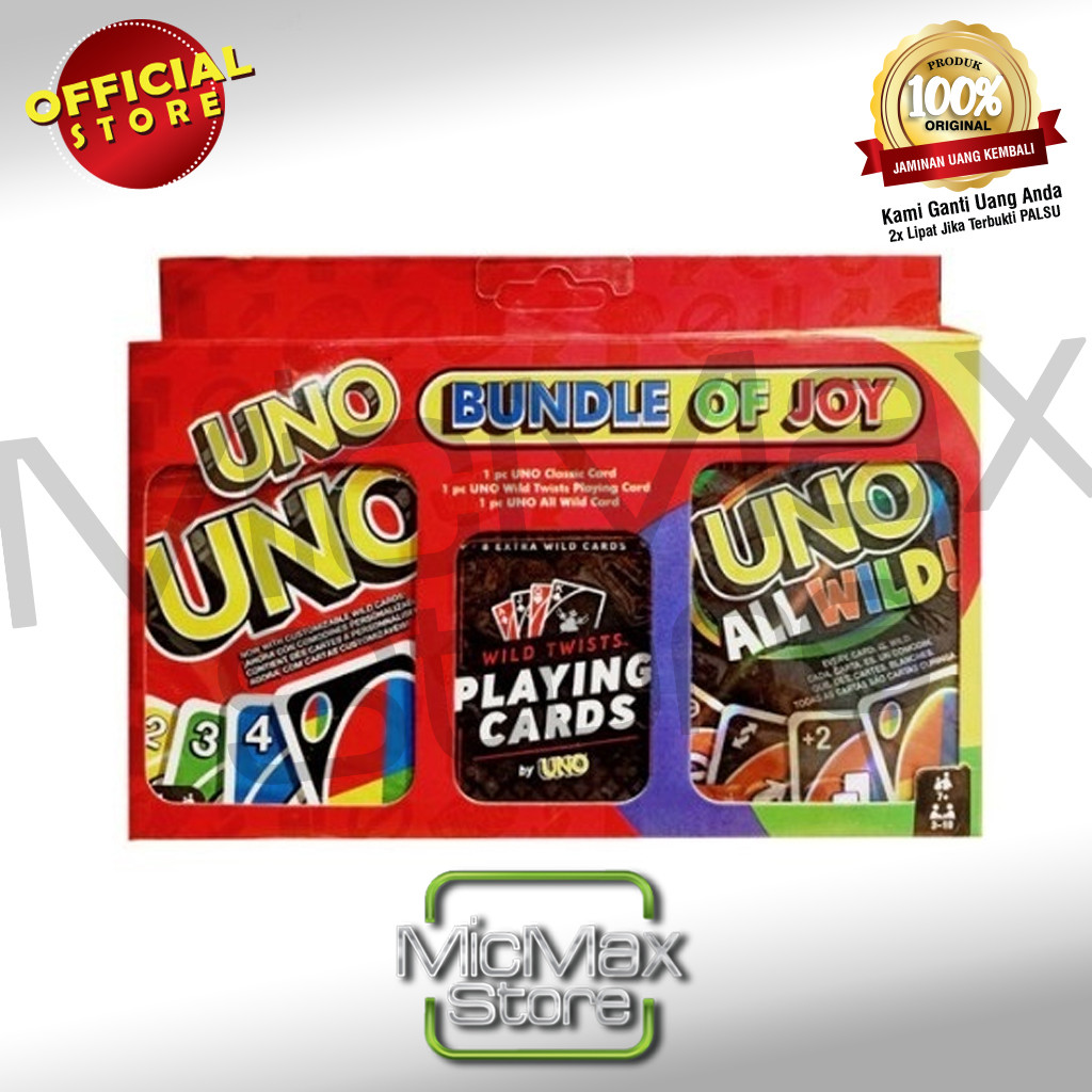 Jual UNO Bundle of Joy Uno Game Card PLAYING CARDS ALL WILD HXF75 ...
