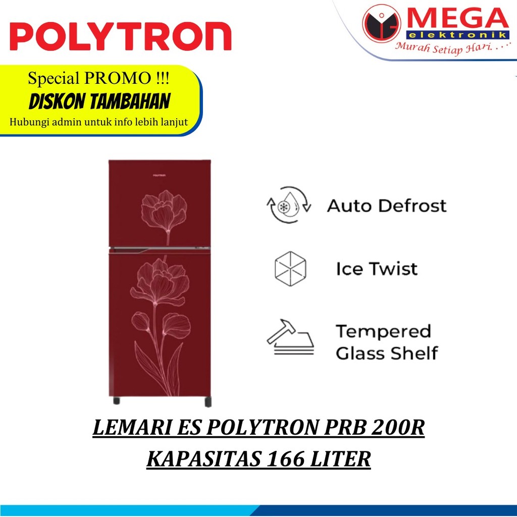 Jual LEMARI ES POLYTRON PRB 200R KAPASITAS 166 LITER | Shopee Indonesia