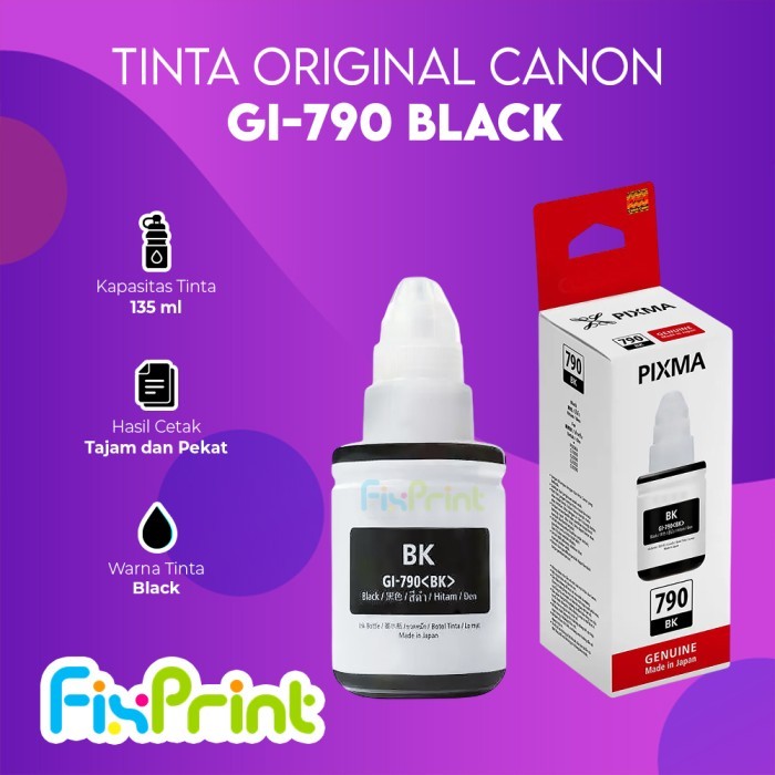 Jual FixPrint Tinta GI-790 Gi790 Original Printer Canon G1010 G2010 ...