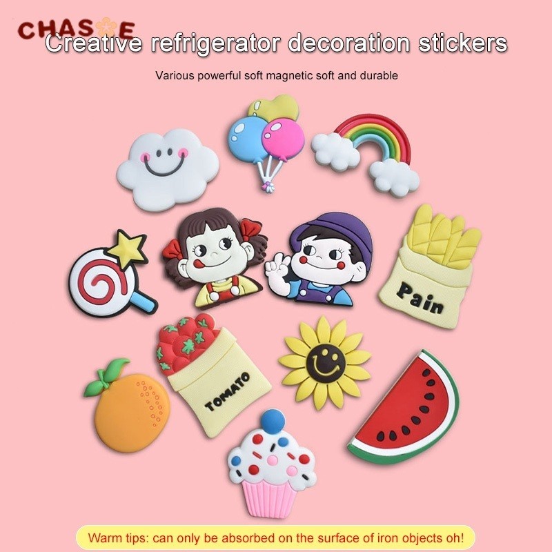 Jual DIY Stiker kulkas kartun kreatif dan menarik lem lembut PVC stiker ...