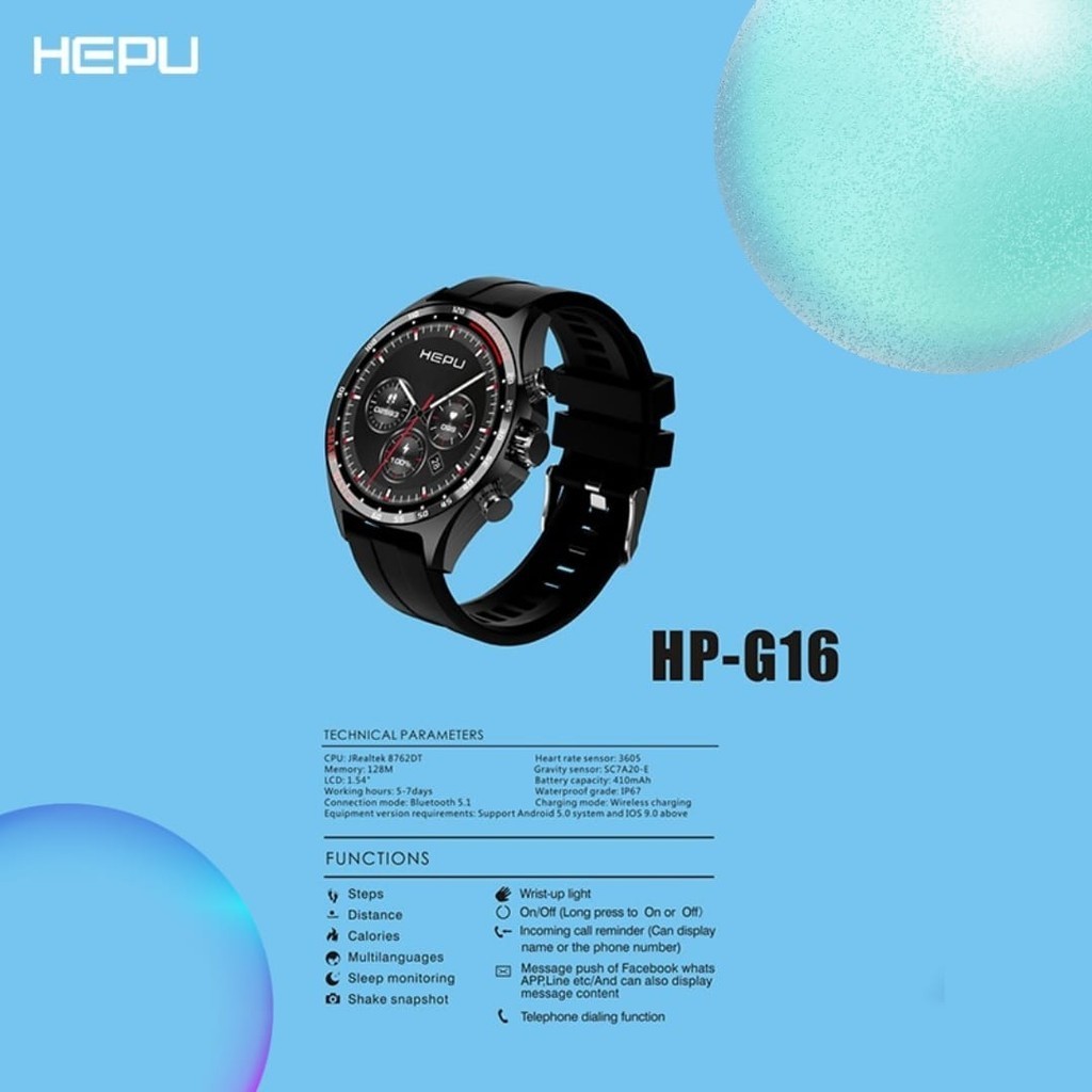 Jual Smartwatch Ultimate HEPU HP-G16 IP67 waterproof | Shopee Indonesia