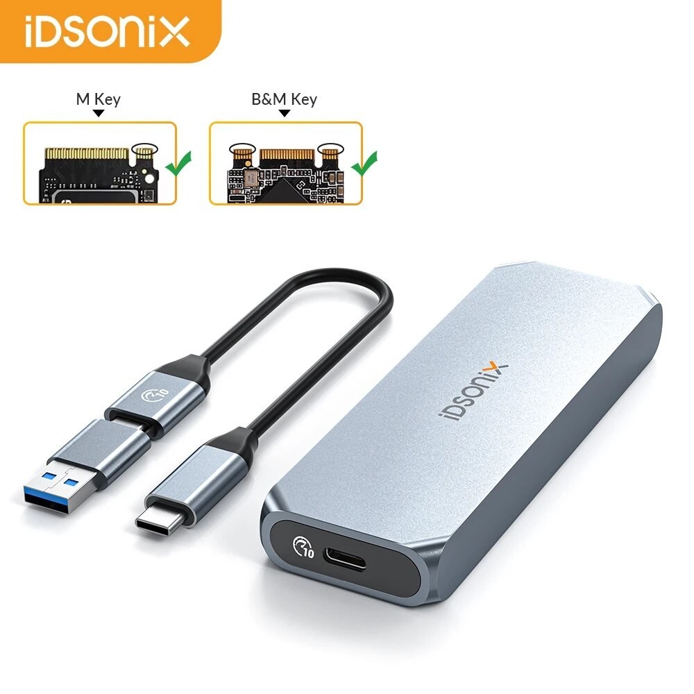 Jual IDSONIX M2 NVMe SSD Enclosure Tool Free Aluminum 10Gbps PCIe and ...