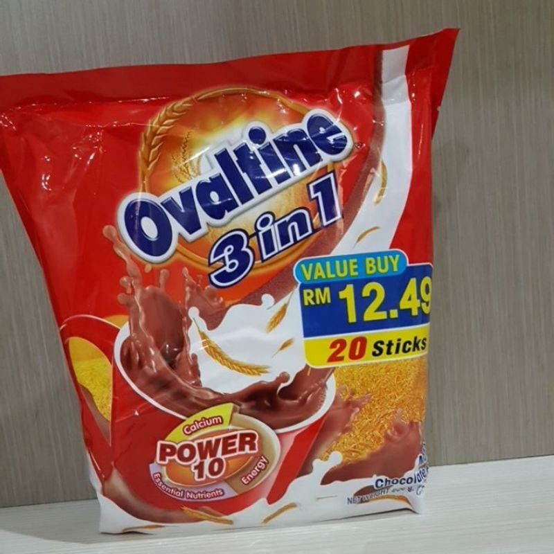 Jual Ovaltine 3in1 isi 20 stik malaysia murah | Shopee Indonesia
