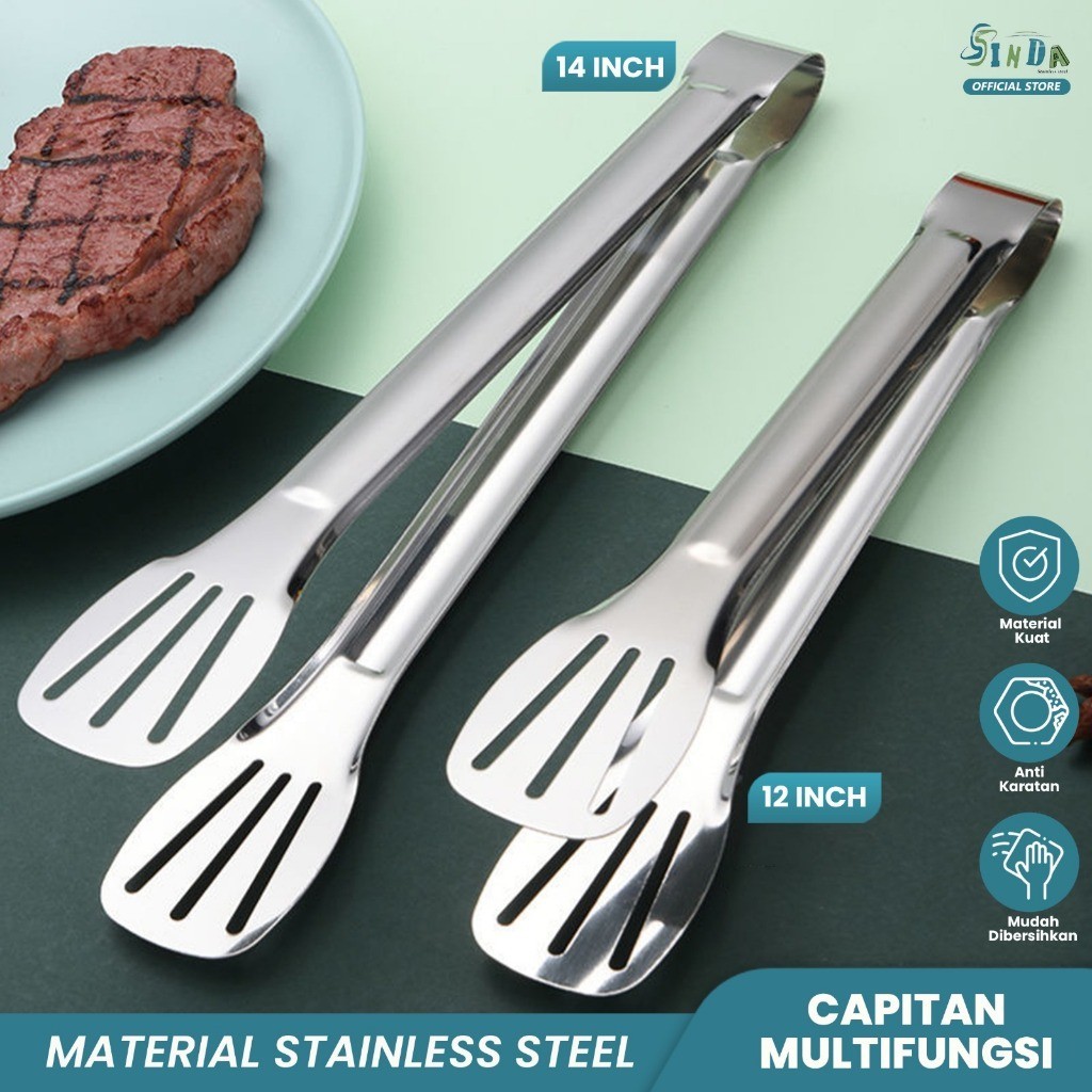 Jual Sinda Capitan Penjepit Makanan Kue Roti Stainless Serbaguna ...