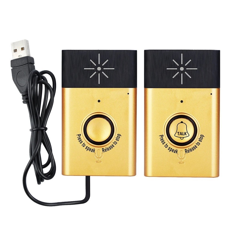 Jual Wireless Voice Intercom Doorbell 2-way Talk Monitor with 1*Outdoor ...