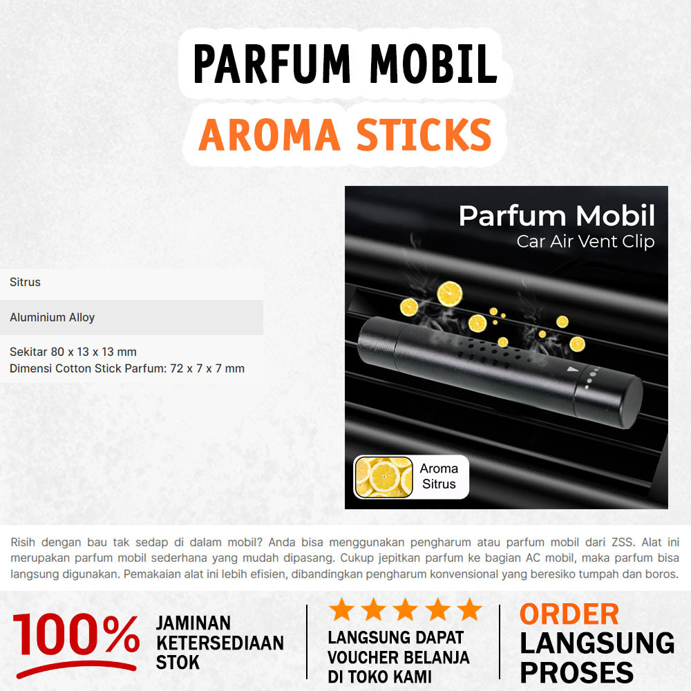 Jual Parfum Mobil Desain Minimalis Mudah Isi Ulang Dapat Digunakan Pada ...
