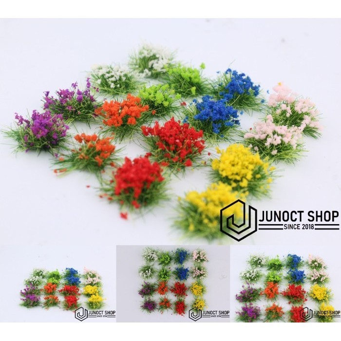 Jual Maket Rumput Semak Berwarna Bunga Perdu Dekorasi Figure Diorama ...