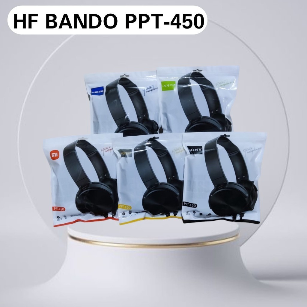 Jual Handsfree Bando PPT-450 Branded Murah / Headset Bando Kabel Super ...