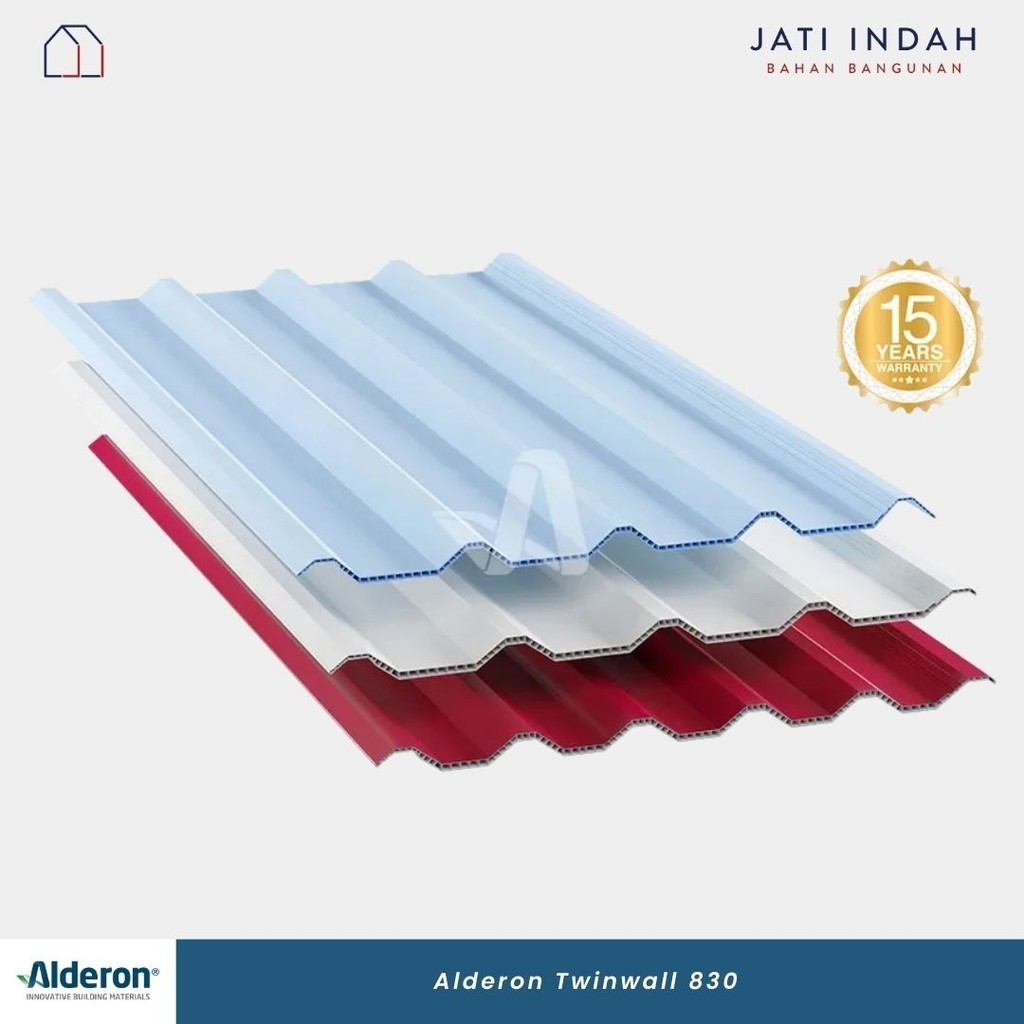 Jual ALDERON Twinwall 830 Atap UPVC Berongga Double Layer | Shopee Indonesia