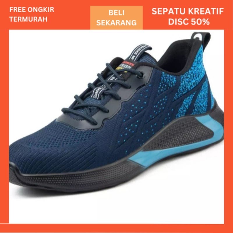 Jual READY COD SEPATU BUNGLON PRIA TERBARU RUNNING OLAHRAGA HITAM BIRU ...