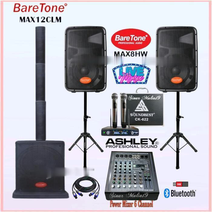 Jual Paket Sound System Karaoke BareTone MAX 12 CLM Speaker BareTone ...
