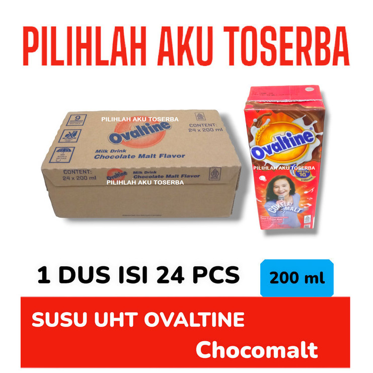 Jual Susu OVALTINE UHT Chocolate Malt 200 ml - ( HARGA 1 DUS ISI 24 ) | Shopee Indonesia