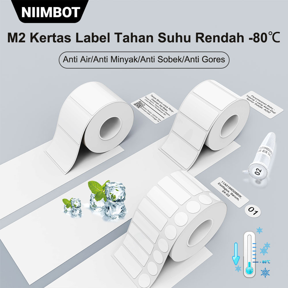 Jual NIIMBOT M2 Kertas Label Freezer, Cocok untuk -80 Derajat, Stiker ...