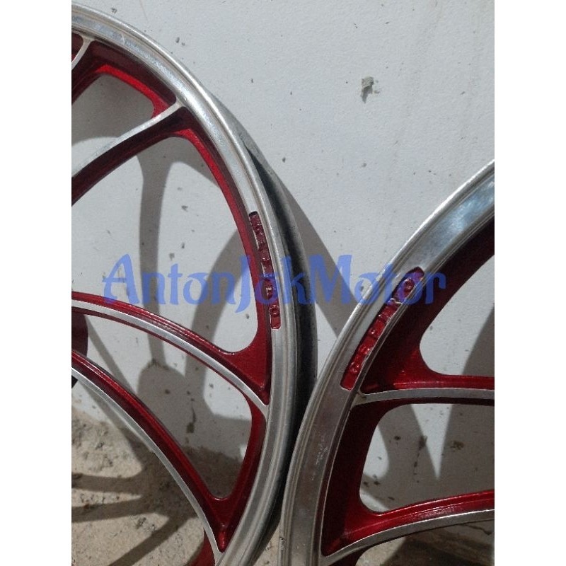 Jual velg cefiro bekas rx king (ready 1set sesuai foto) cat merah candy ...