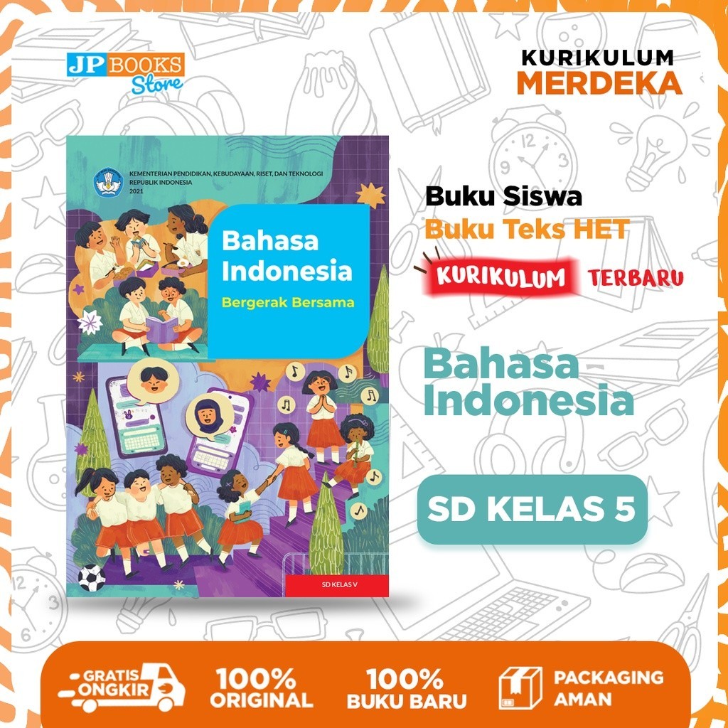 Jual JP Books – Buku Siswa Teks Het Kurmer Sekolah Bahasa Indonesia Sd Kelas 5 - Kurikulum ...
