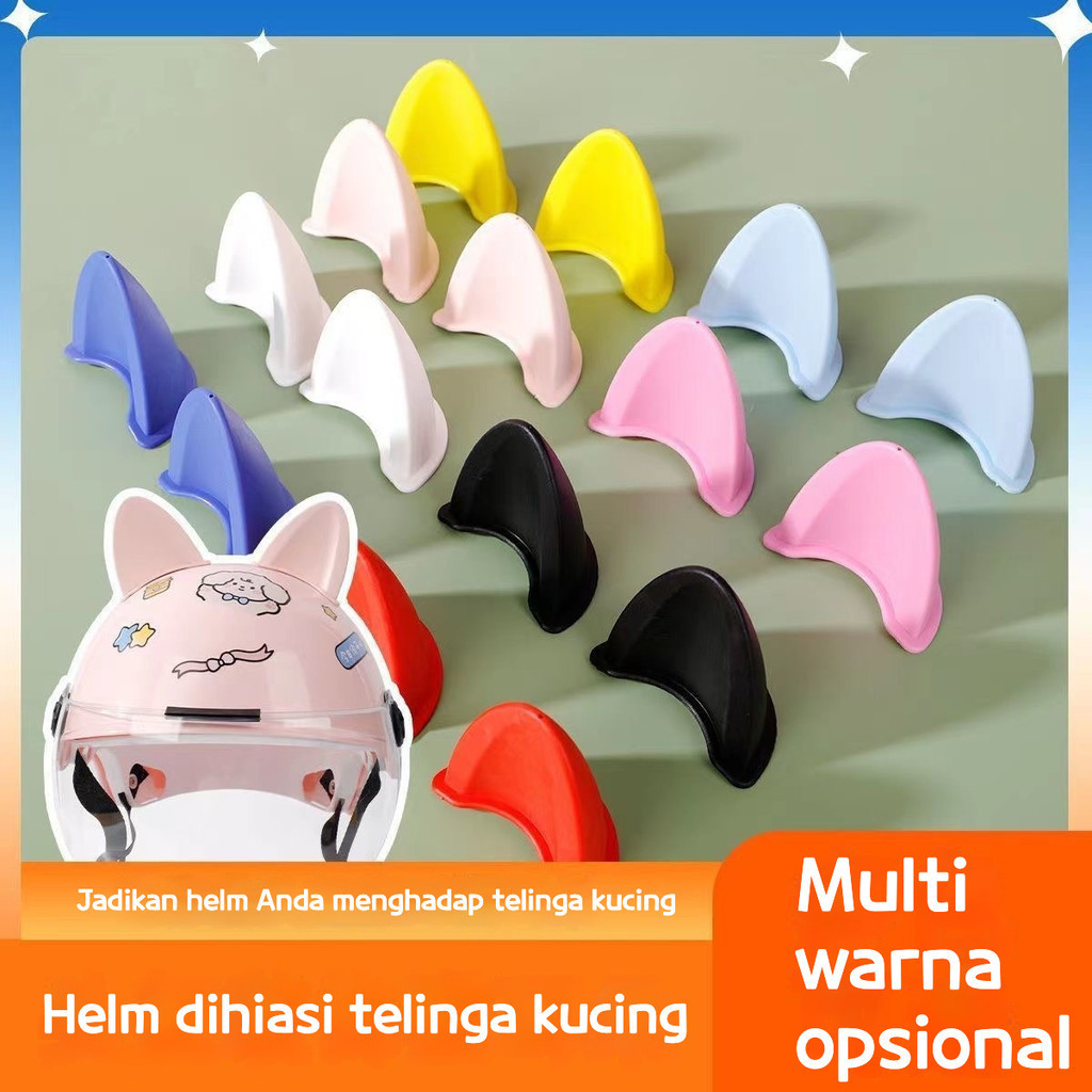 Jual accesories helm kuping kucing helmet cat biker motorcycle cosplay ...