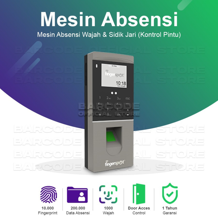 Jual Fingerspot Revo WFA-207NC Mesin Absensi Sidik Jari Bahasa ...