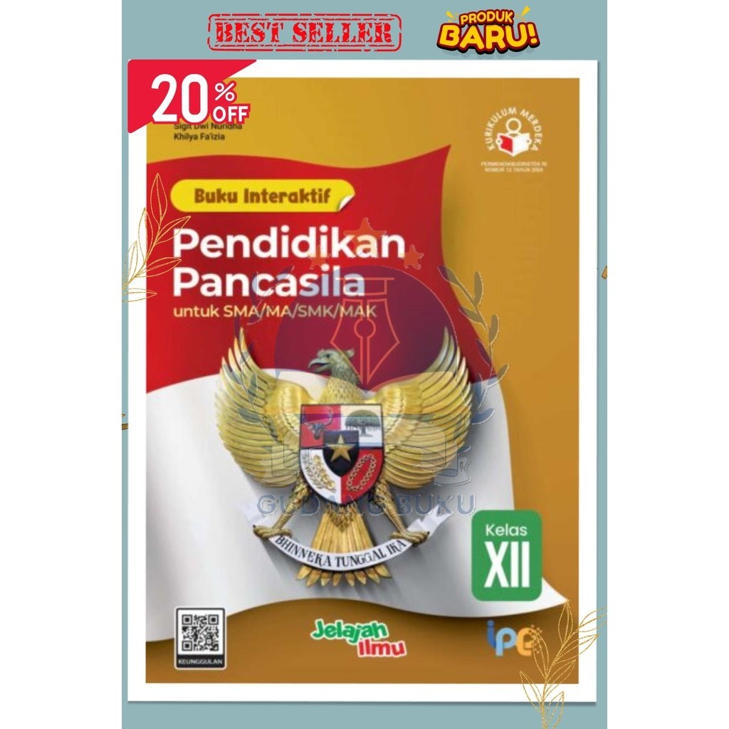 Jual Buku Paket Interaktif PPKN Kelas 12/XII SMA/MA Kurikulum Merdeka Intan pariwara Tahun 2024 ...