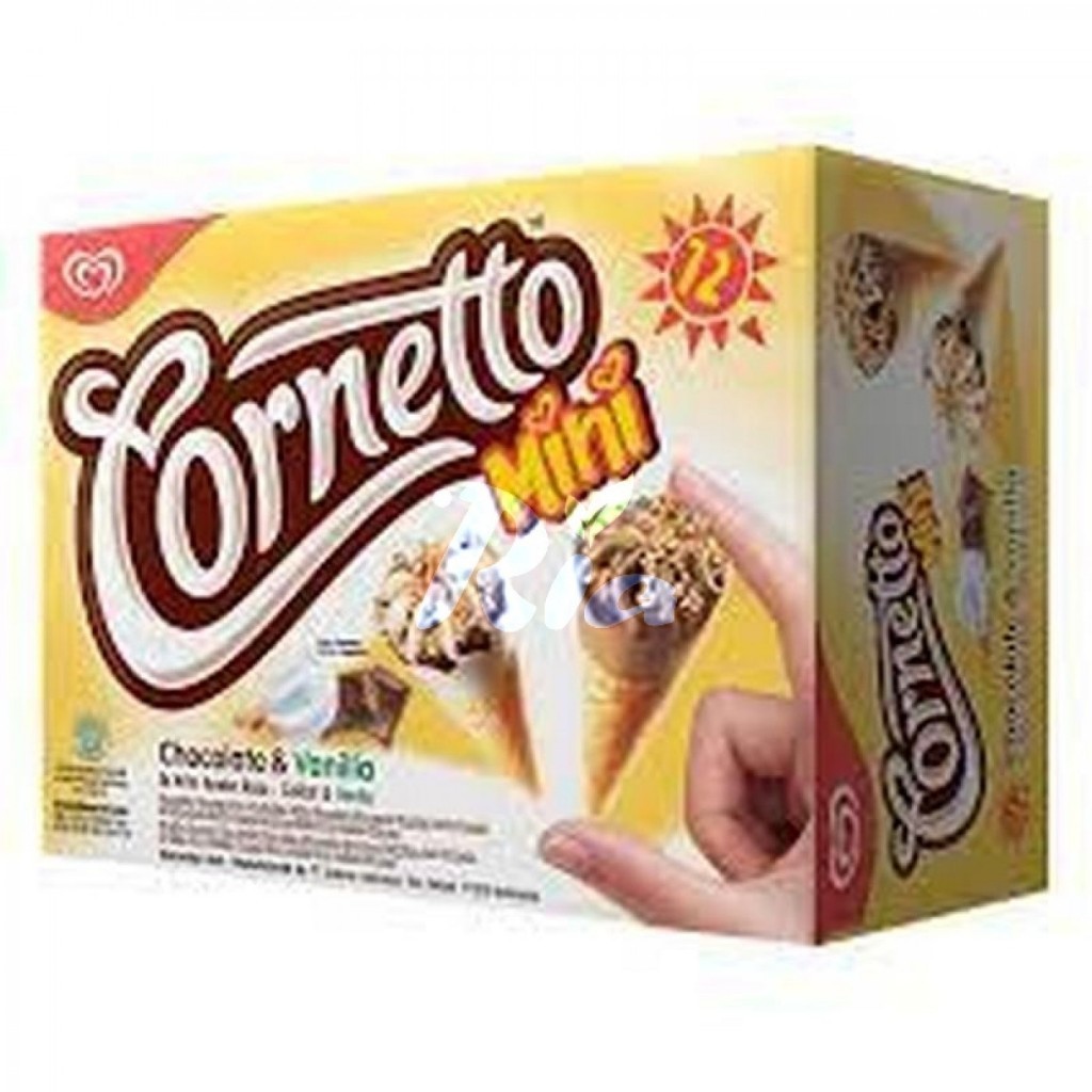 Jual Walls Cornetto Ice Cream Mini Corn Choco Vanilla 12's | Shopee ...