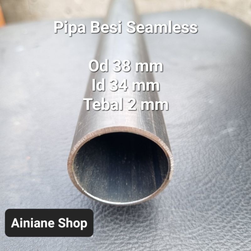 Jual Pipa Besi Seamless Od 38 id 34 mm Panjang 50 cm | Shopee Indonesia