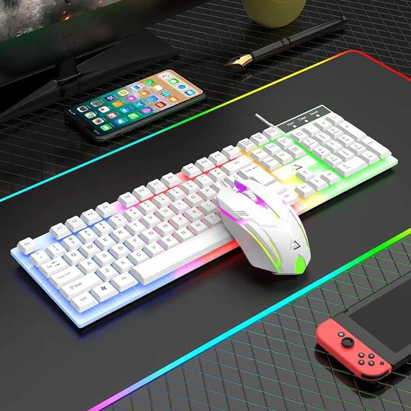 Jual Keyboard Gaming Keyboard Luminous LED Kombo Rasa Mekanis Dengan ...