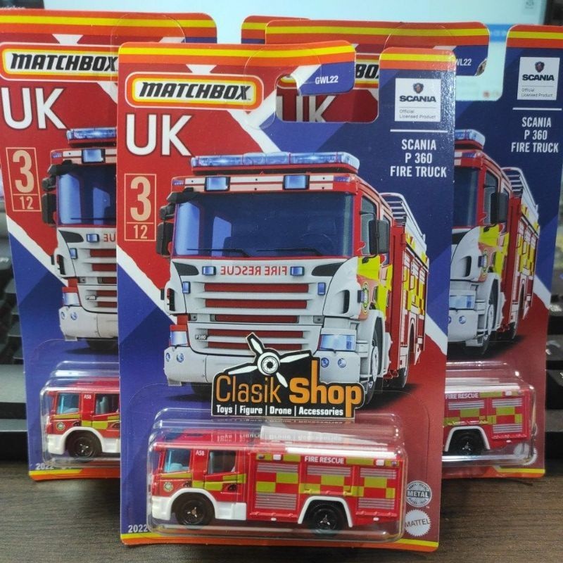 Jual Matchbox UK SCANIA P 360 Fire Truck NEW ARRIVAL 2022 | Shopee ...