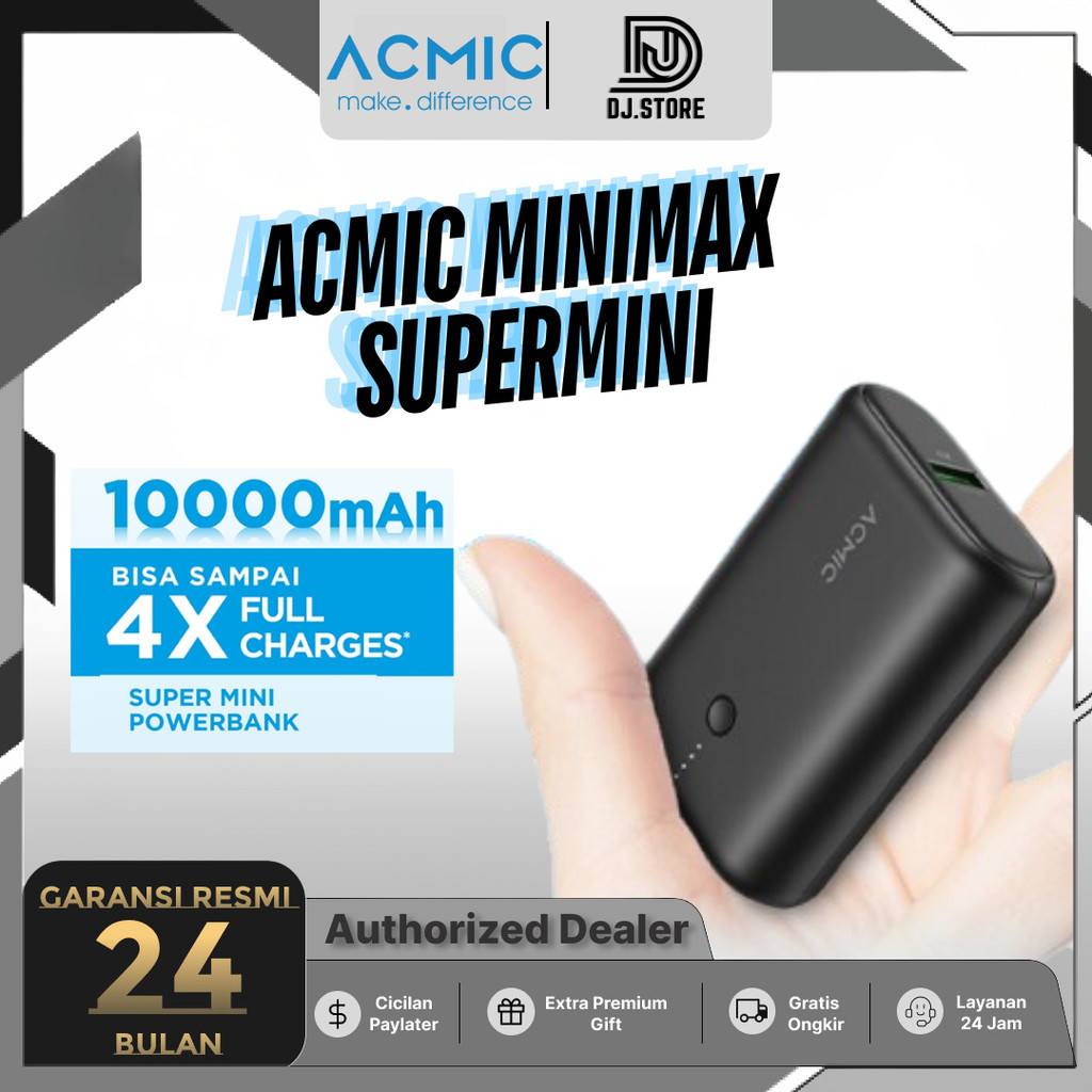 Jual ACMIC MINIMAX 10000mAh Powerbank Mini 22.5W Fast Charging Type C - GARANSI RESMI | Shopee ...