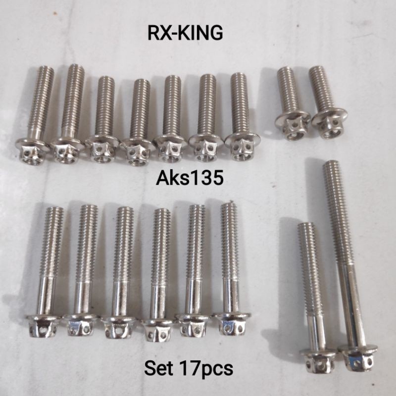 Jual Baut probolt bak blok mesin flower RX king Rxking RXK RXS komplit kanan kiri | Shopee Indonesia