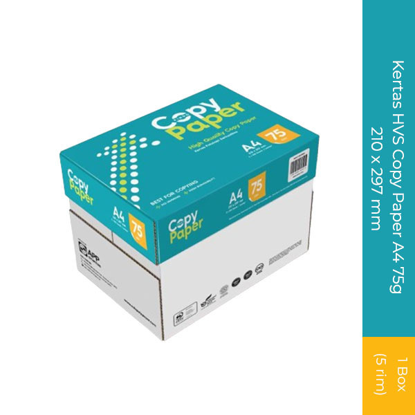 Jual Kertas HVS Copy Paper A4 75 Gram - 1 Box isi 5 Rim | Shopee Indonesia